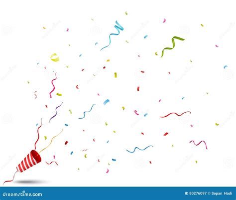 Exploding Party Popper Stock Vector Illustration Of Christmas