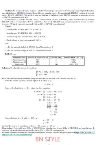 Environmental Science Mixture Problems Apply Math To Solve Real World Challenge