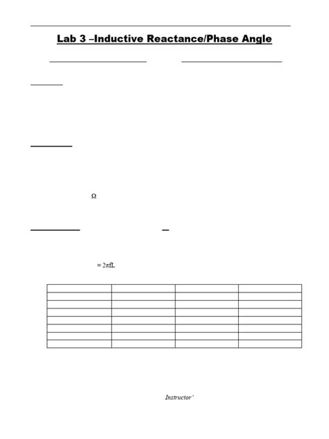 Elec3066 Lab 3 Inductive Reactance Rev A Pdf Inductor Phase Waves
