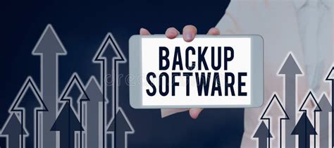 Conceptual Display Backup Software Business Idea Create Extra Exact Copies Of Files Or Entire