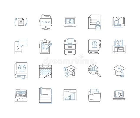 Customer Research Line Icons Collection Surveys Feedback Insights Market Demographics