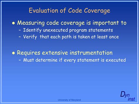 Ppt Efficient Instrumentation For Code Coverage Testing Powerpoint Presentation Id3900098