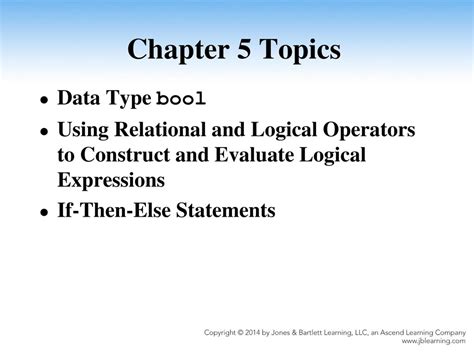 Chapter 5 Topics Data Type Bool Ppt Download