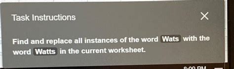 solved task instructions find and replace all instances of