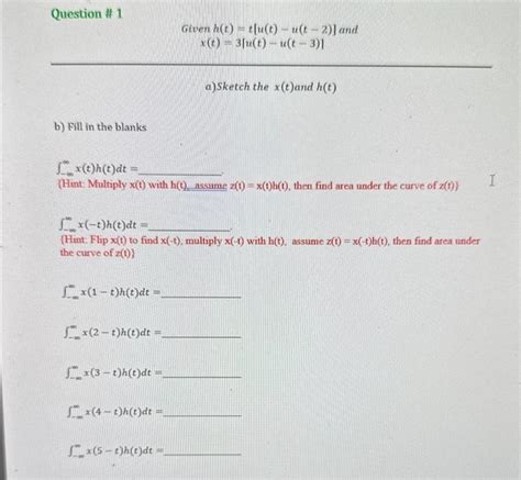solved question 1 given h t t[u t −u t−2 ] and