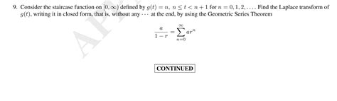 Solved Consider The Staircase Function On Defined Chegg