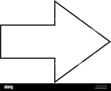 Arrow Shape Symbol Vector Icon Outline Stroke For Creative Graphic Design Ui Element In A
