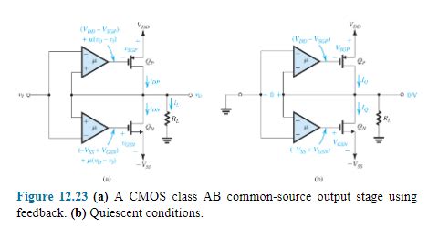 The Class AB Output Stage In Fig Utilizes Two Matched Transistors With Kn Kp