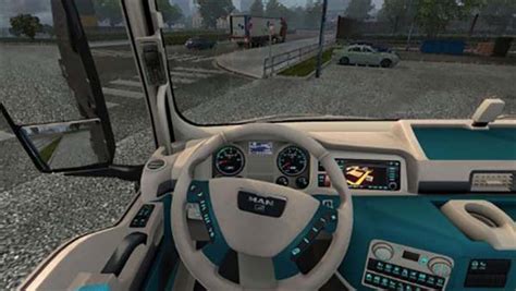 Man Tgx Teal White Interior Dashboard ETS Planet Com