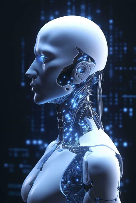 chatgpt a thinking robot a humanoid robot faces close up futuristic