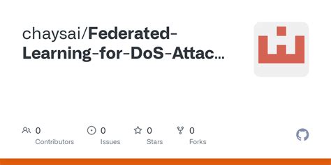 Github Chaysaifederated Learning For Dos Attack Detection On Wsn