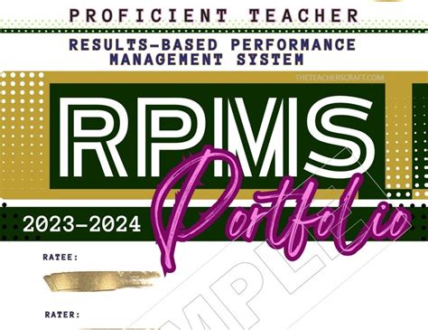 Ipcrf Rpms Template 2023 2024 The Teachers Craft