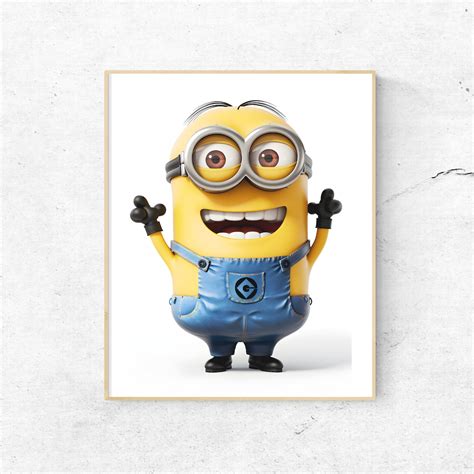 Cartel De Minions Imprimible Arte De Pared De Minions Impresión