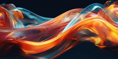 Premium Photo Dynamic Abstract Composition With Colorful Swirls And Patterns