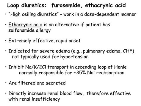 Ppt Diuretics Know Those Used To Tx Hypertension And Hf Thiazide
