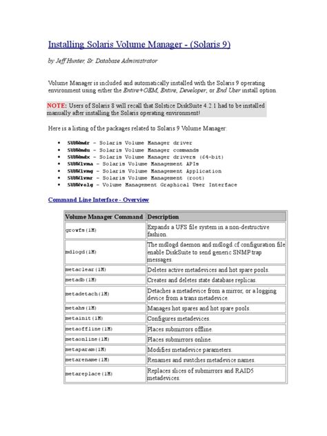installing solaris volume manager pdf graphical user interfaces