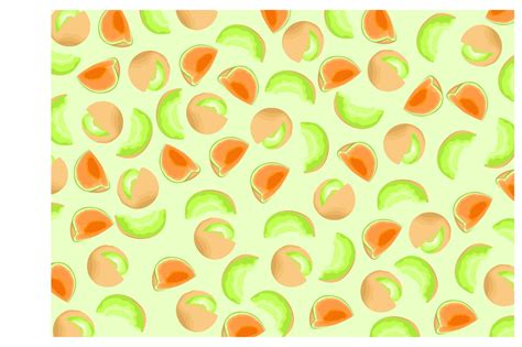 Slice Of Melon Fruit Pattern Background 34041035 Png