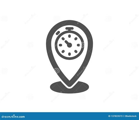 Timer Icon Time Sign Location Pointer Symbol Vector Stock Vector
