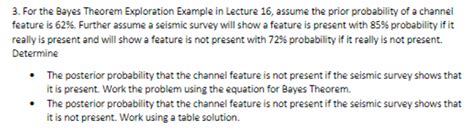 Solved For The Bayes Theorem Exploration Example In Chegg Com