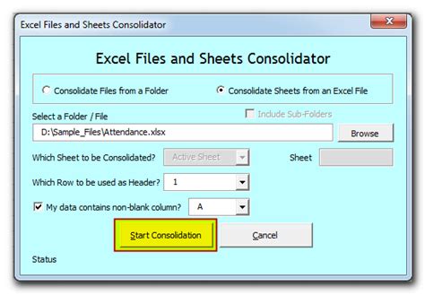 Excel Files And Sheets Data Consolidation Easy Vba Tricks