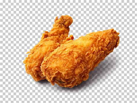 프라이드 치킨 투명 배경 Png Psd에 고립 프리미엄 Psd 파일