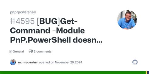 [bug]get command module pnp powershell doesn t return anything · pnp
