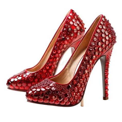Ruby Red Gemstone High Heels Luxury Footwear Shoes Stock Illustration Illustration Of Product
