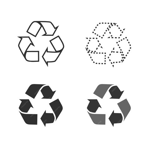 Premium Vector Recycling Icon Collection Vector Set Of Black Circle Arrows Isolated On White