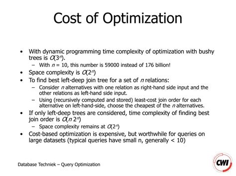 ppt database techniek query optimization chapter 14 powerpoint