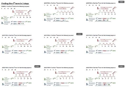 Arithmetic Sequences A How To Guide With Questions And Answers For
