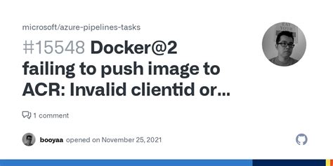 docker 2 failing to push image to acr invalid clientid or client