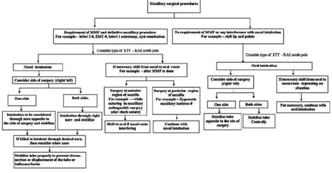 Algorithm Showing Route Of Intubation For Maxillary Surgical Procedures