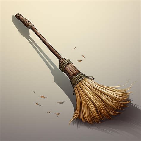 Premium Photo A Broom White Background