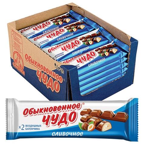 Шоколадный батончик вафельный СЛАВЯНКА «Обыкновенное чудо», сливочный ...