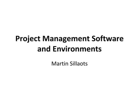 Project Management Software Ppt