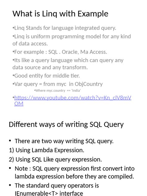 linq question and answer pdf language integrated query computer