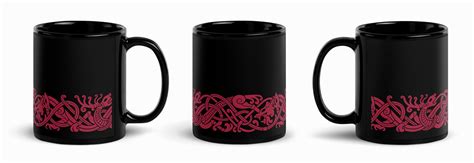 Viking Coffee Mug Norse Art T Nordic Jelling Design 11oz And 15