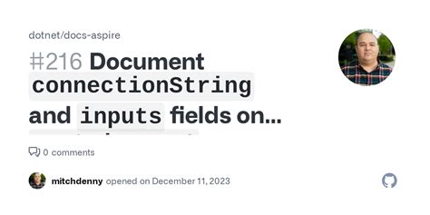 Document `connectionstring` And `inputs` Fields On `containerv0
