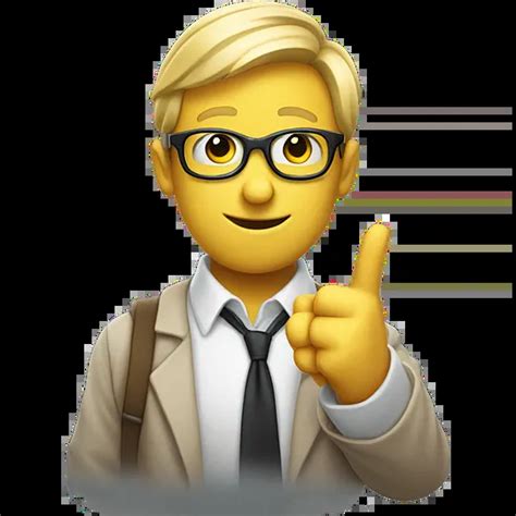 Nerd With A Finger Emoji Ai Emoji Generator