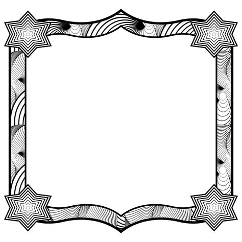 Abstract Black And White Page Borders