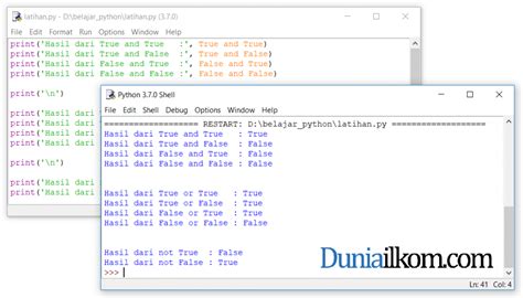 Tutorial Belajar Python Jenis Jenis Operator Logika Python Duniailkom
