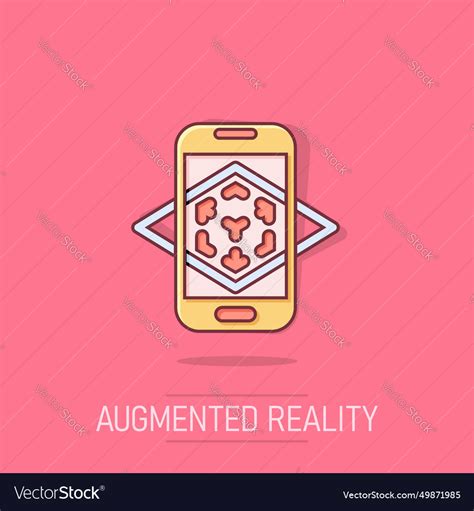 Augmented Reality Icon In Comic Style Vr Device Vector Image