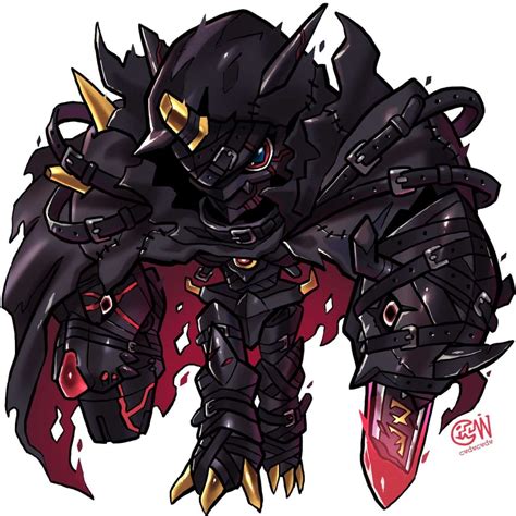 Omegamon Zwart Defeat Digimon Drawn By Cwdw Danbooru