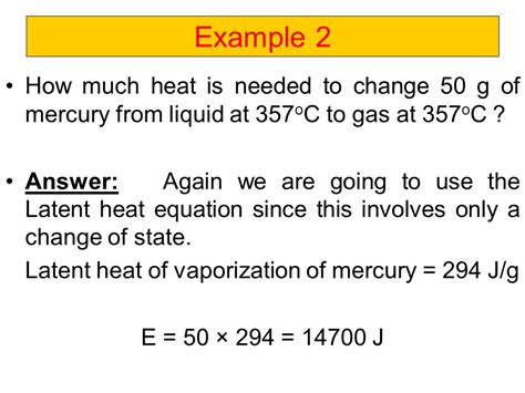 Heat Of Fusion Examples
