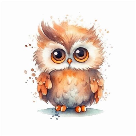 Premium Photo Watercolor Painting Of An Owl