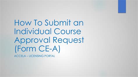 Individual Course Approval Request Form CE A By STLCOGOV Issuu