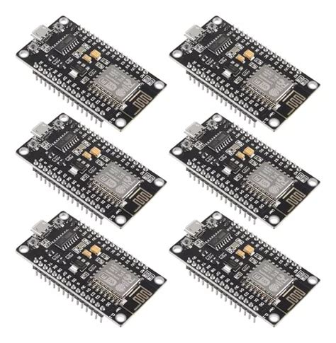 6 unids esp8266 nodemcu lua ch340 esp 12e wifi internet deve meses