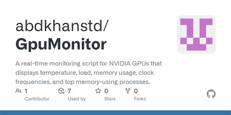 Github Abdkhanstd Gpumonitor A Real Time Monitoring Script For Nvidia Gpus That Displays