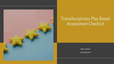 Transdisciplinary Play Based Assessment Checklist Ppt Outline Acp Ppt Presentation