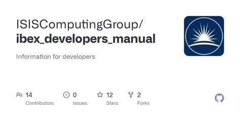 Github Isiscomputinggroupibexdevelopersmanual Information For